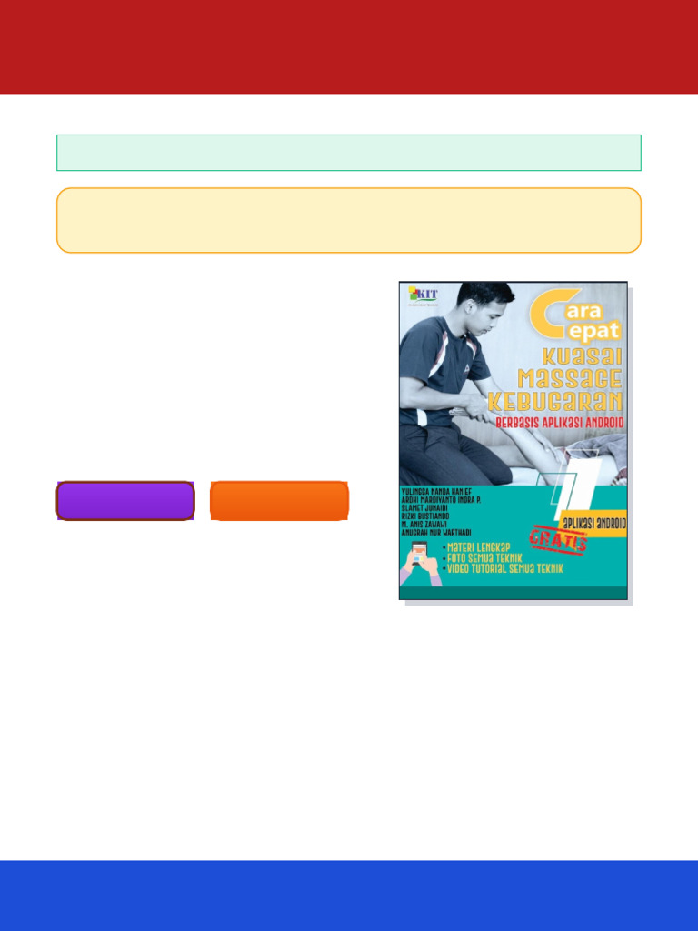 Cara Cepat Kuasai Massage Kebugaran Berbasis Aplikasi Android Yulingga ...