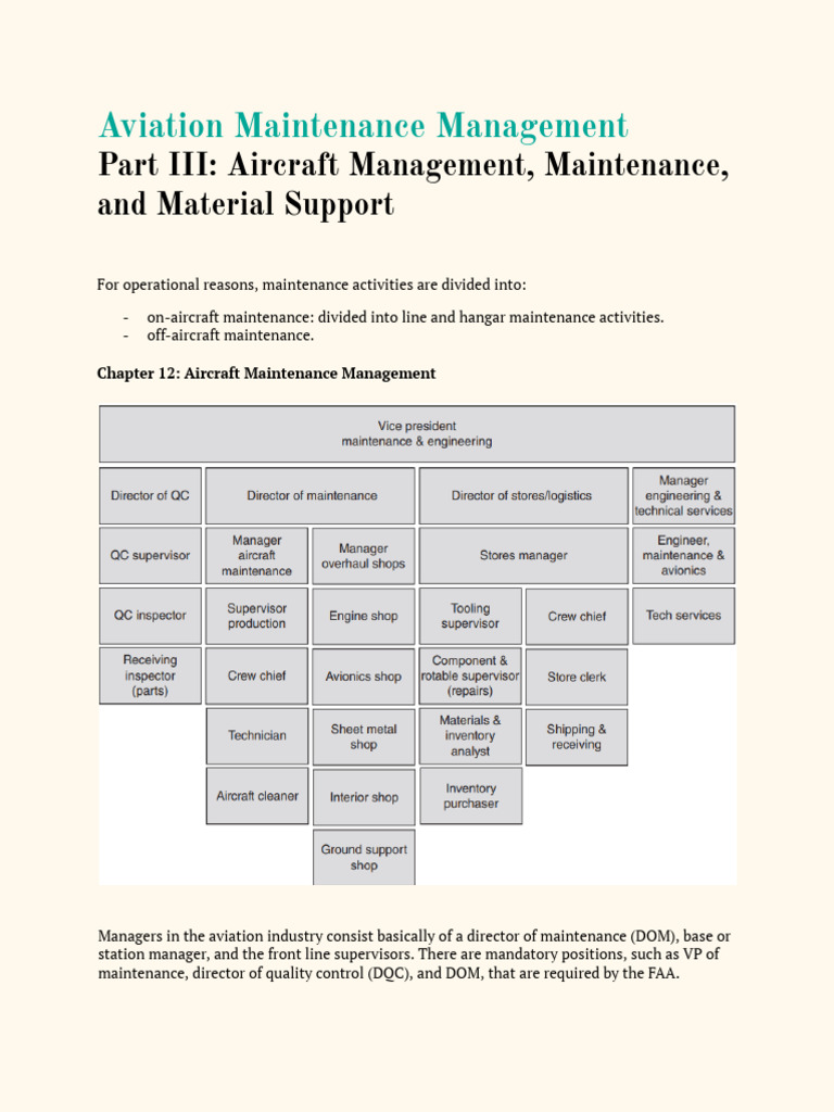 Part III Aircraft Management, Maintenance | PDF | Dangerous Goods ...