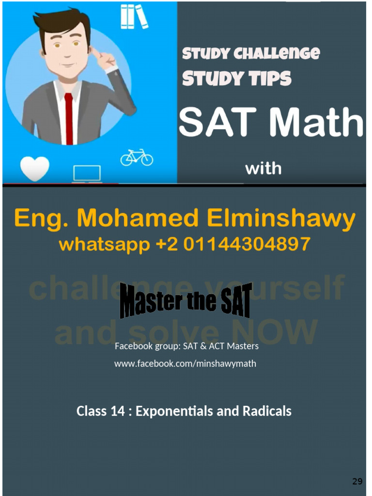 SAT Math: Exponentials & Radicals Guide | PDF | Exponentiation ...