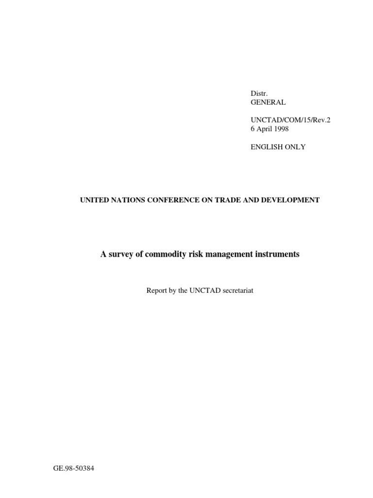 Commodities - Risk Management Instruments | PDF