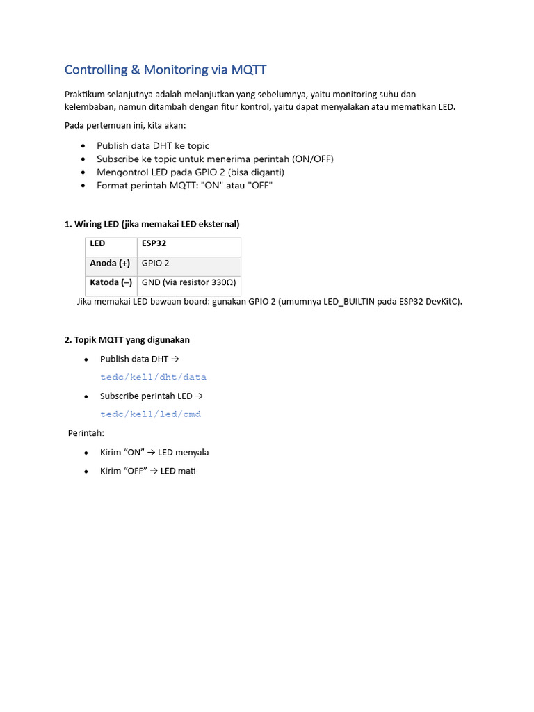 11B - Monitoring & Controlling via MQTT | PDF