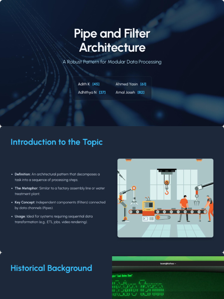 Pipe and Filter Architecture | PDF