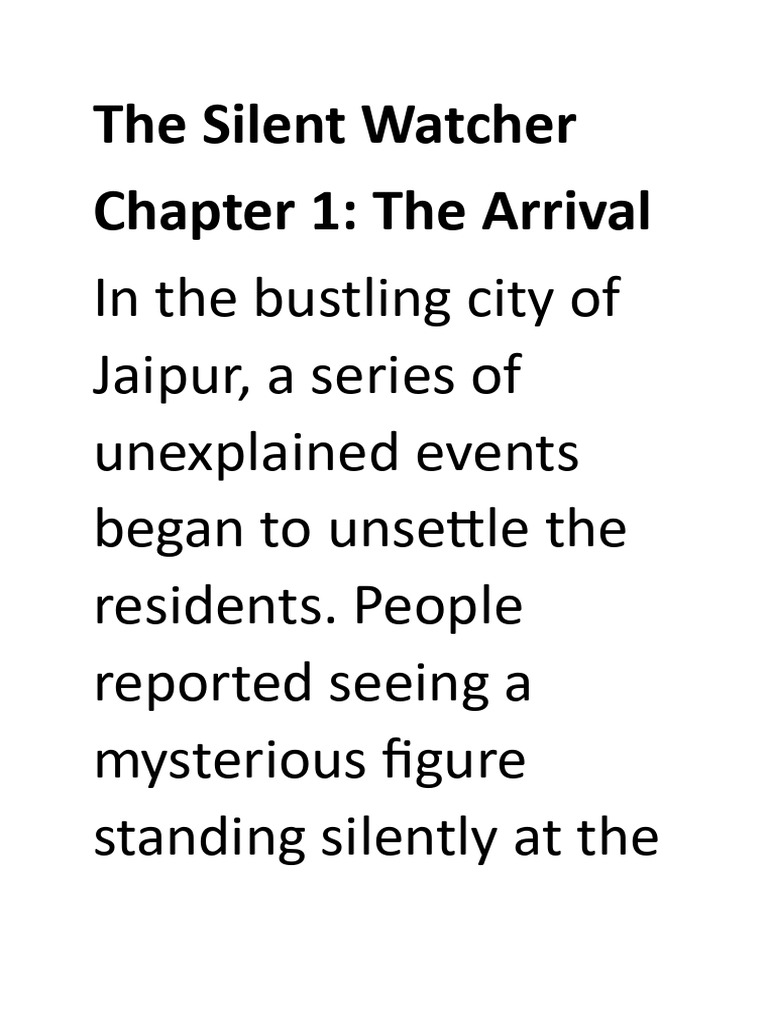 New Silent Watcher Story | PDF