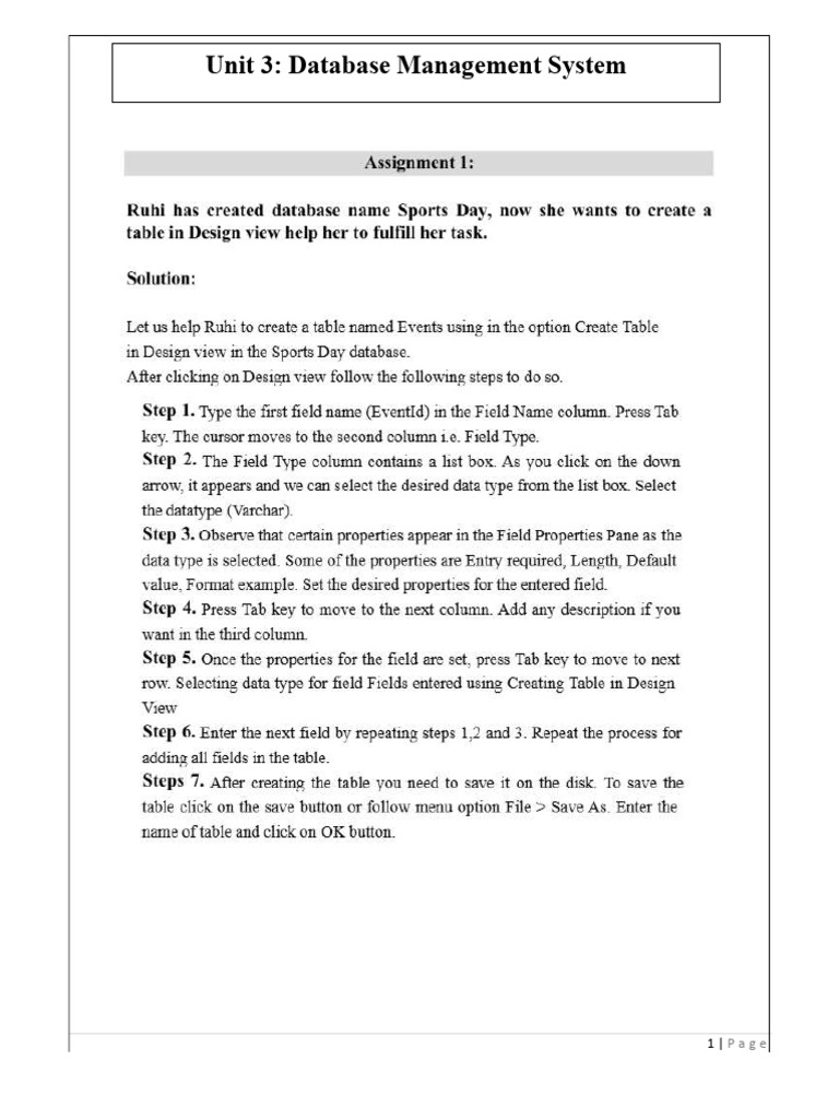 Class 10 IT Practical File-DBMS 2025 | PDF