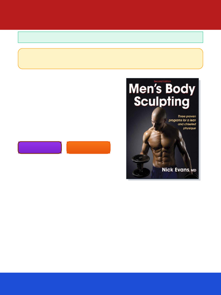 Men S Body Sculpting 2nd Edition Nick Evans Ebook Digital Package | PDF ...