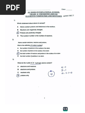 Answer Key Atoms Elements And Compounds Worksheet Askworksheet