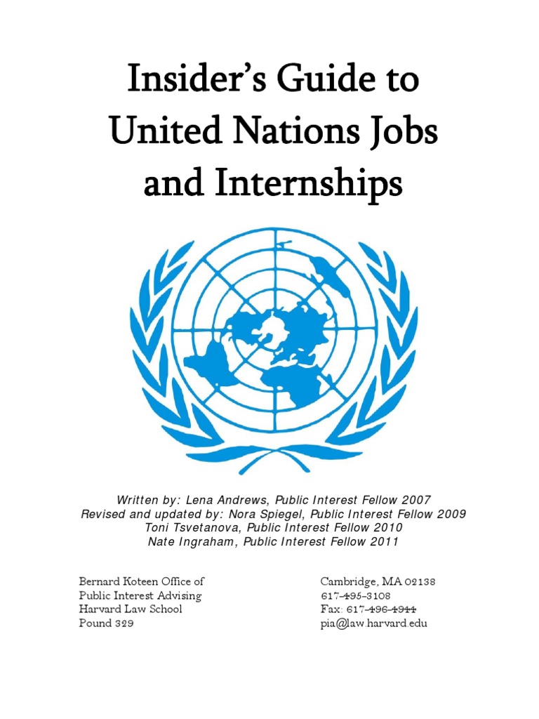 Insider's Guide To United Nations Jobs and Internships | PDF