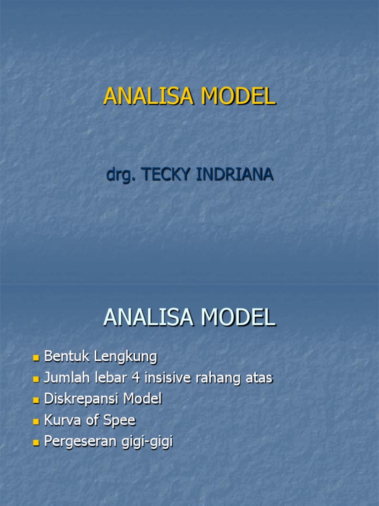 Analisa Model | PDF