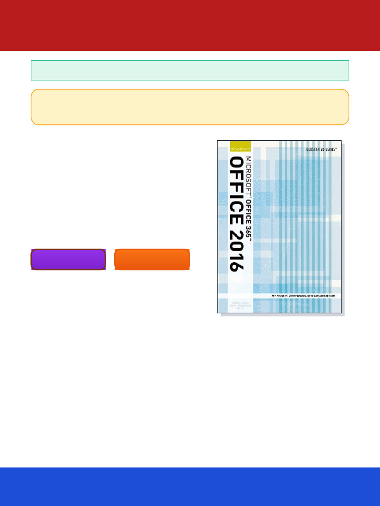 eTextbook 978-1305876026 Illustrated Microsoft Office 365 & Office 2016: Introductory online ...