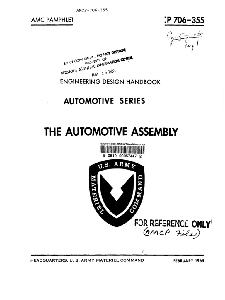 Engineering Design Handbook Automotive US Army | PDF | Clutch | Axle