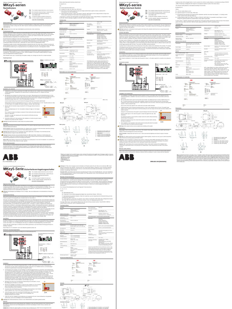 MKey5 Quick-Manual (SV en GE) ABB RevB 130418 | PDF