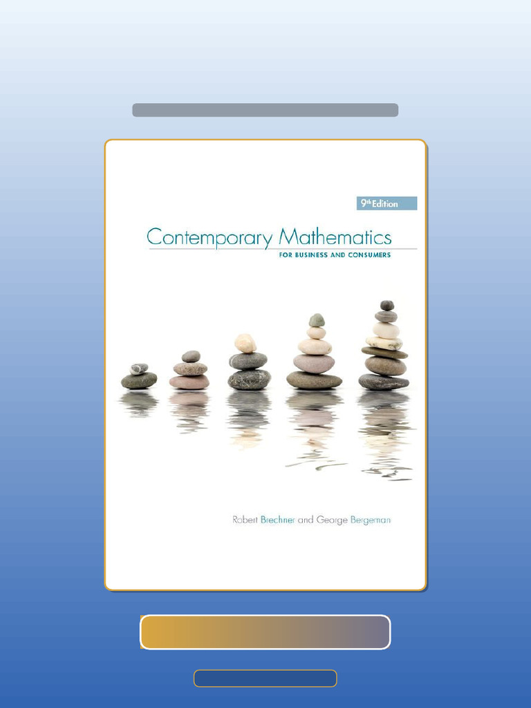 Answers For Contemporary Mathematics For Business and Consumers 9th ...