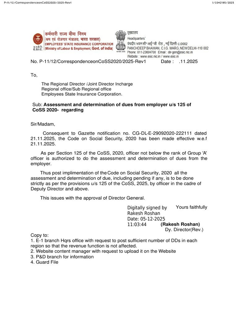 CoSS 2020 Dues Assessment Guidelines | PDF