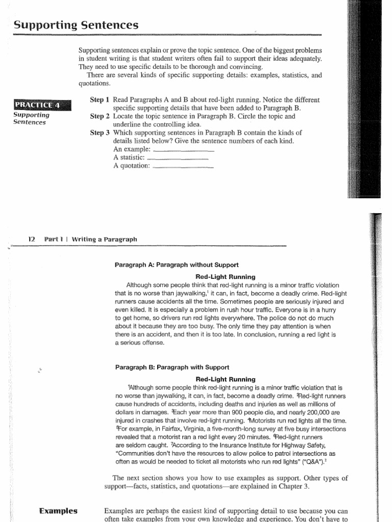 Lec2 Supporting Sentences | PDF | Paragraph | Traffic