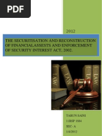 Securitisation and Reconstruction Act 2002 | PDF | Securitization | Securities (Finance)