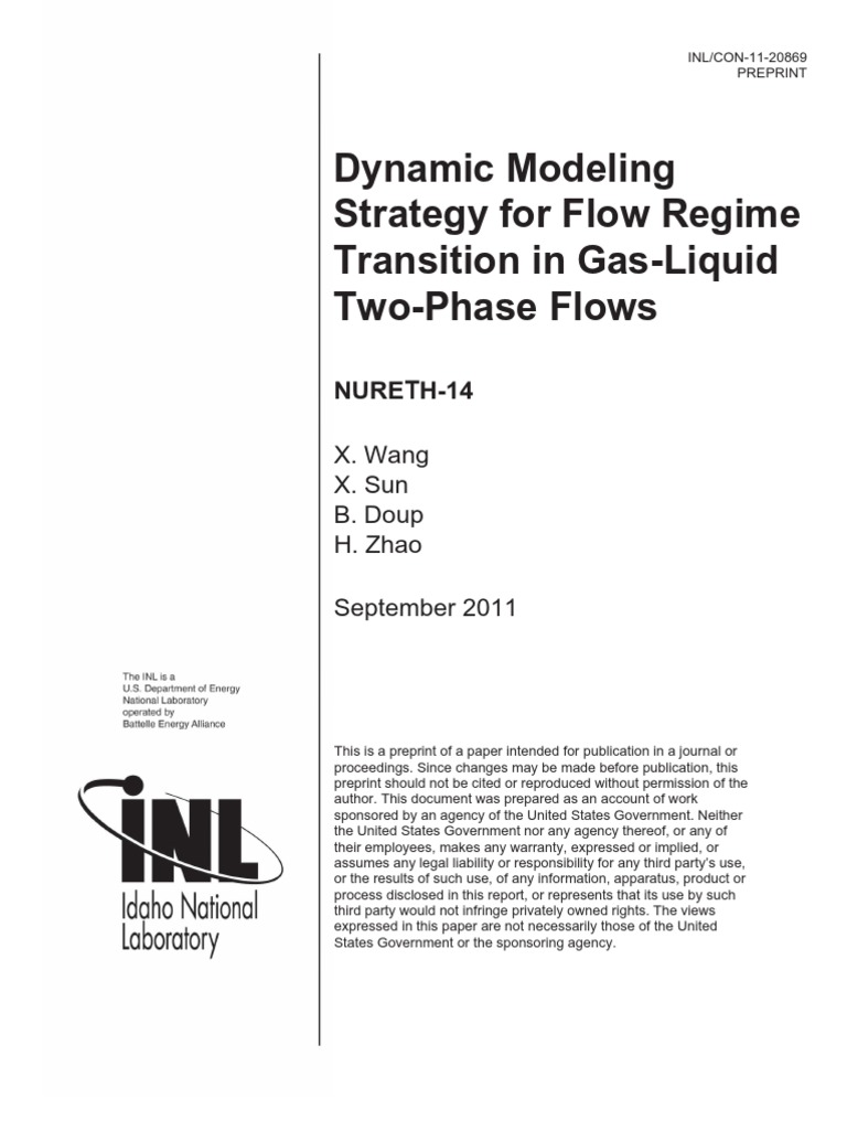 Dynamic Modeling of Gas-Liquid Flows | PDF | Fluid Dynamics | Momentum
