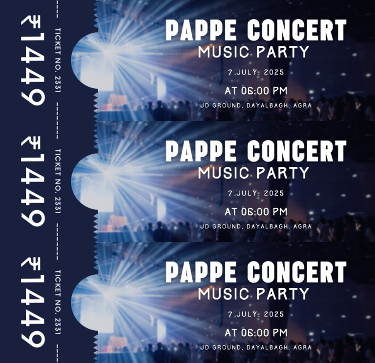 Blue Concert Photography Ticket Party | PDF