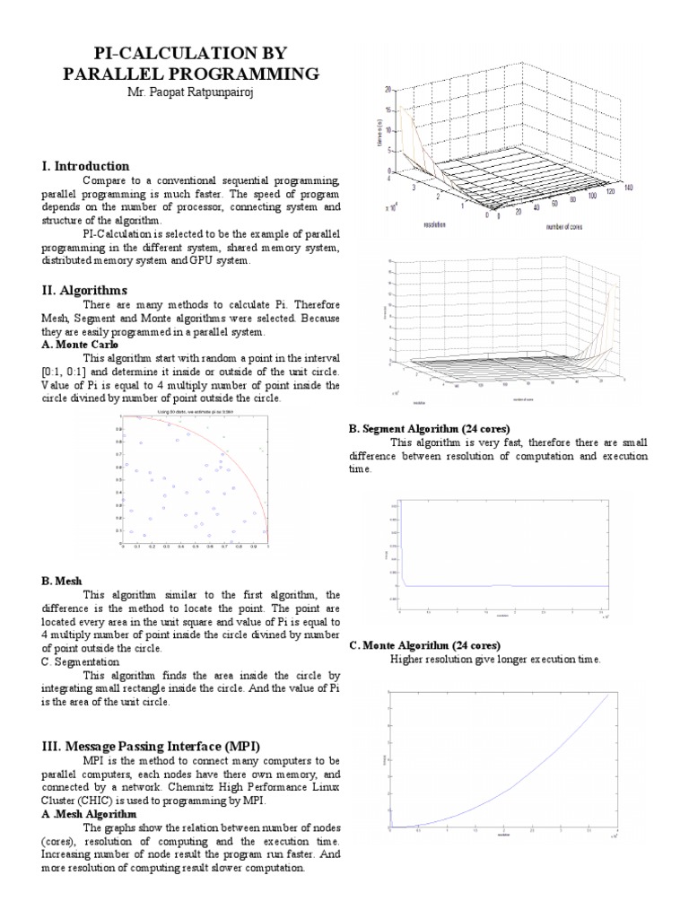 Pi-Calculation by Parallel Programming: Mr. Paopat Ratpunpairoj | PDF ...