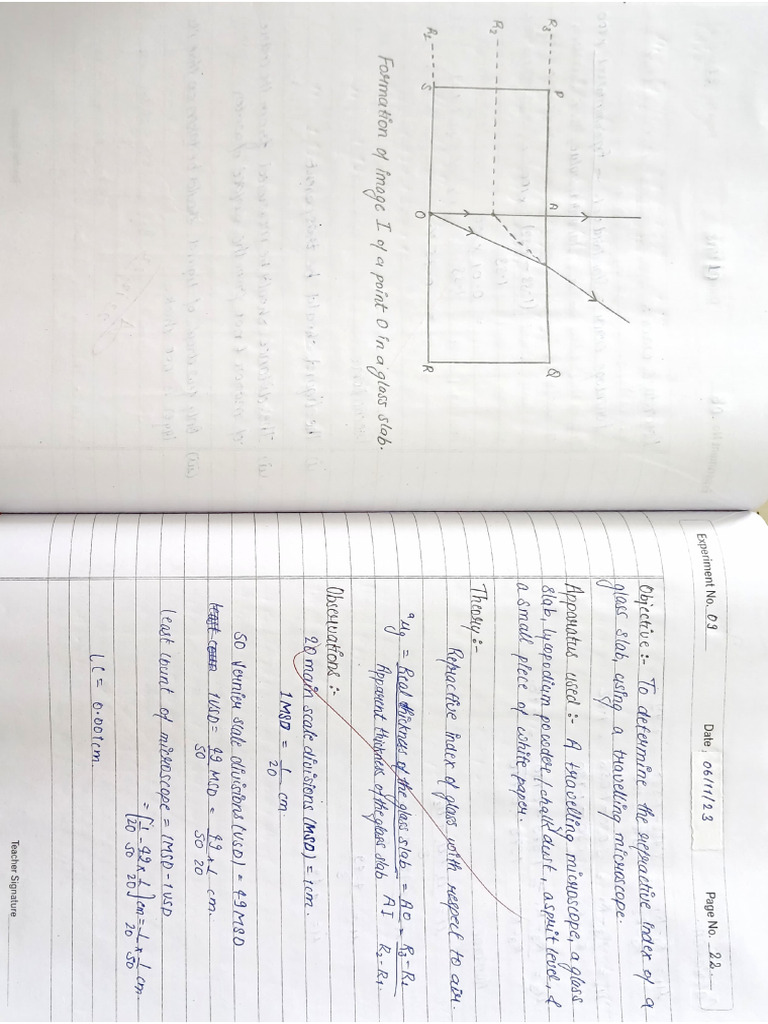 Refractive Index of Glass Slab | PDF