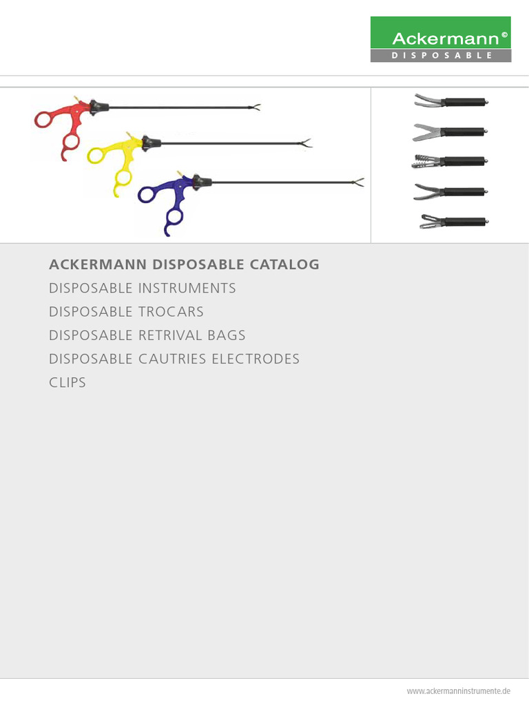 Ackermann Disposable Instruments Catalog | PDF