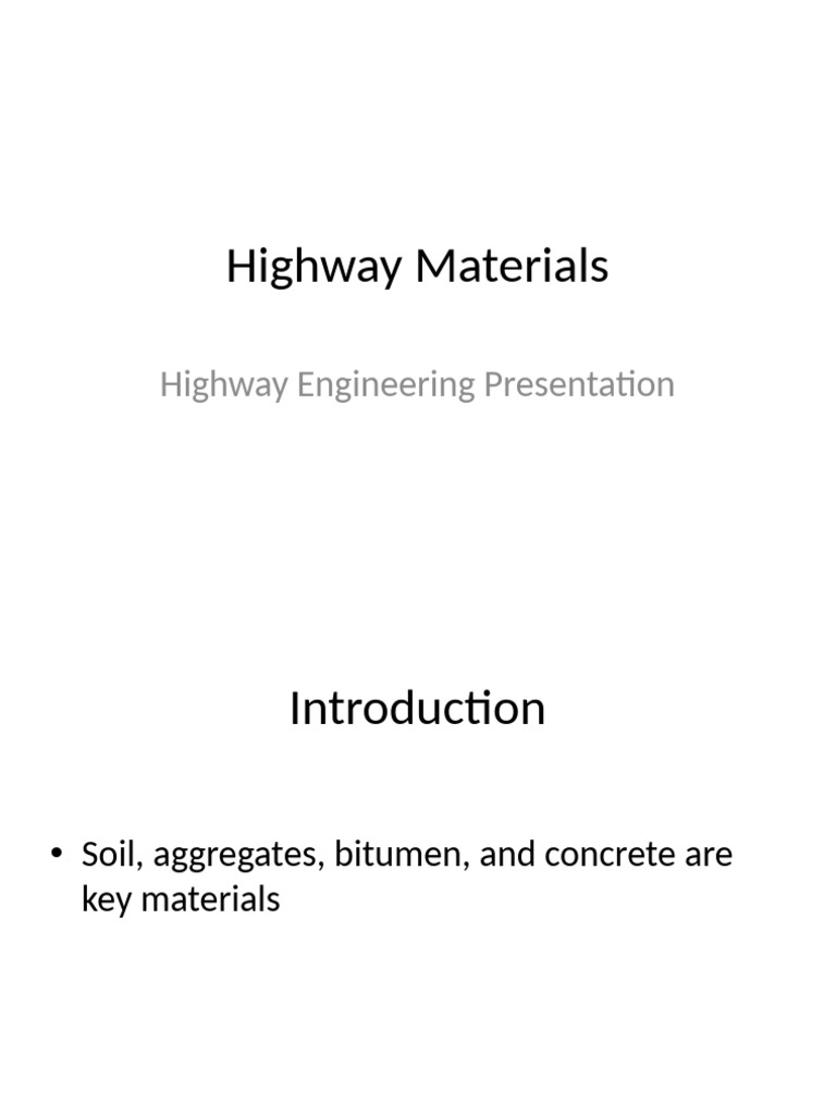 Highway Materials | PDF