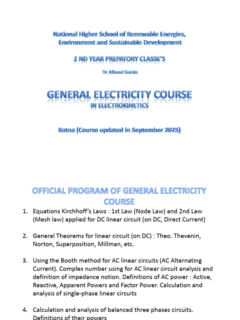 General Electricity Chap 1 | PDF | Electrical Network | Voltage