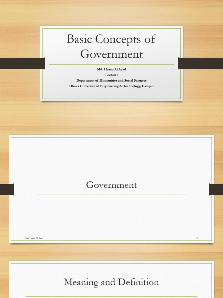 Basic Concepts of Government - Slides | PDF | National Security ...