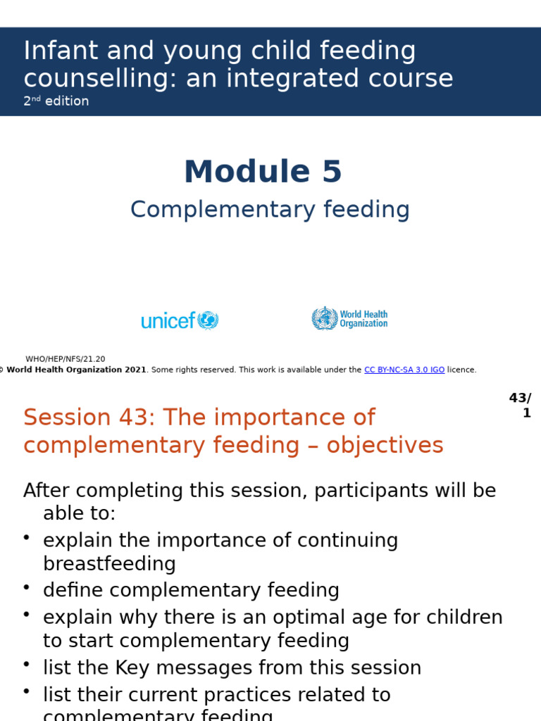 Importance of Complementary Feeding | PDF | Breastfeeding | Breast Milk