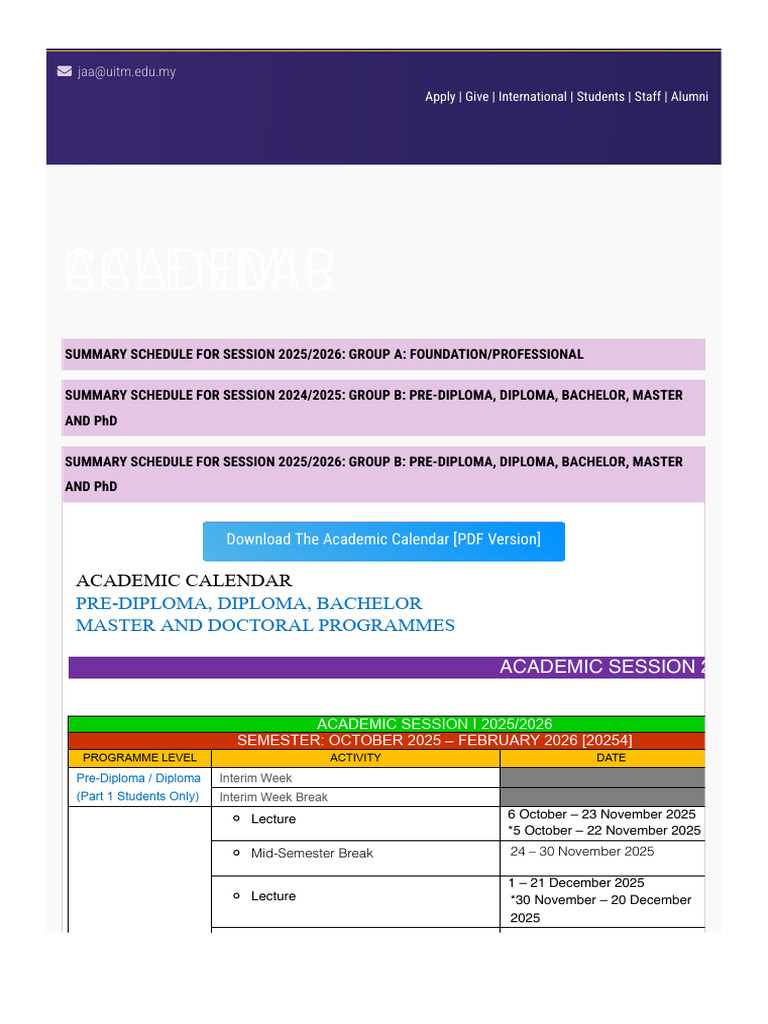 Academic Calendar | PDF | Academic Term | Educational Institutions