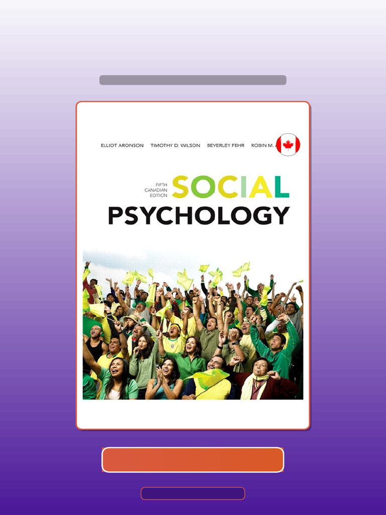 Answers For Social Psychology Fifth Canadian Edition Elliot Aronson ...