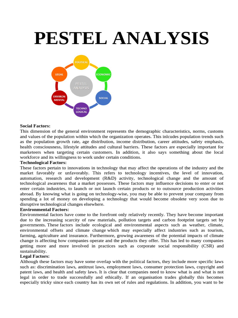 Pestel Analysis | PDF | Infrastructure | Corporate Social Responsibility
