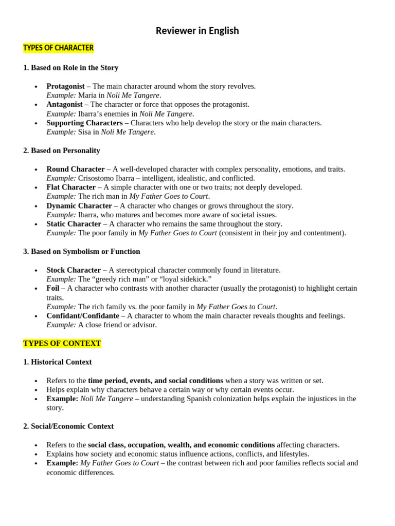 Reviewer in English 2ndquarter | PDF | Narration | Psychology