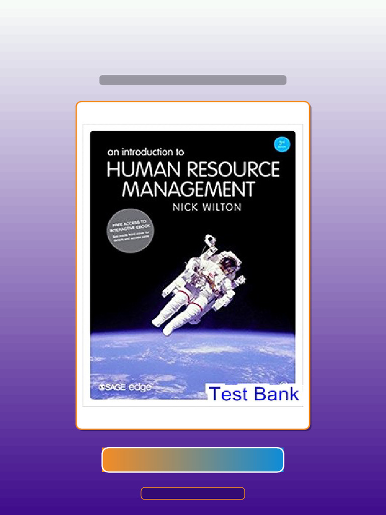 Introduction To Human Resource Management 3rd Edition Wilton Ebook and ...