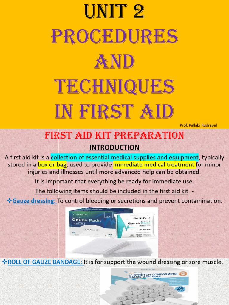 Procedures&Techniques in First Aid | PDF | Medical Specialties ...