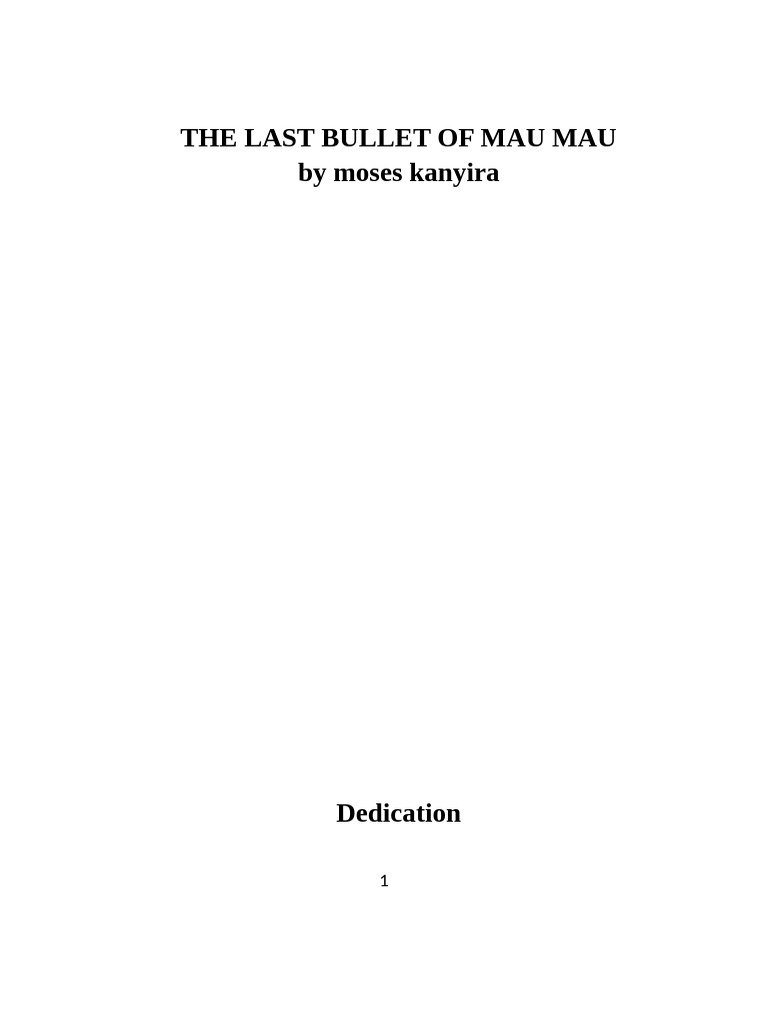 The Last Bullet of Mau Mau 13x18 | PDF