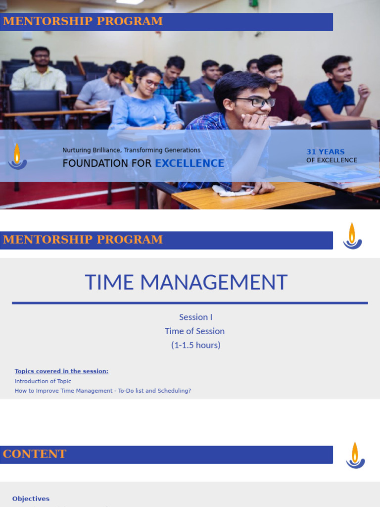 Time Management Session - I | PDF | Time Management | Professional Skills