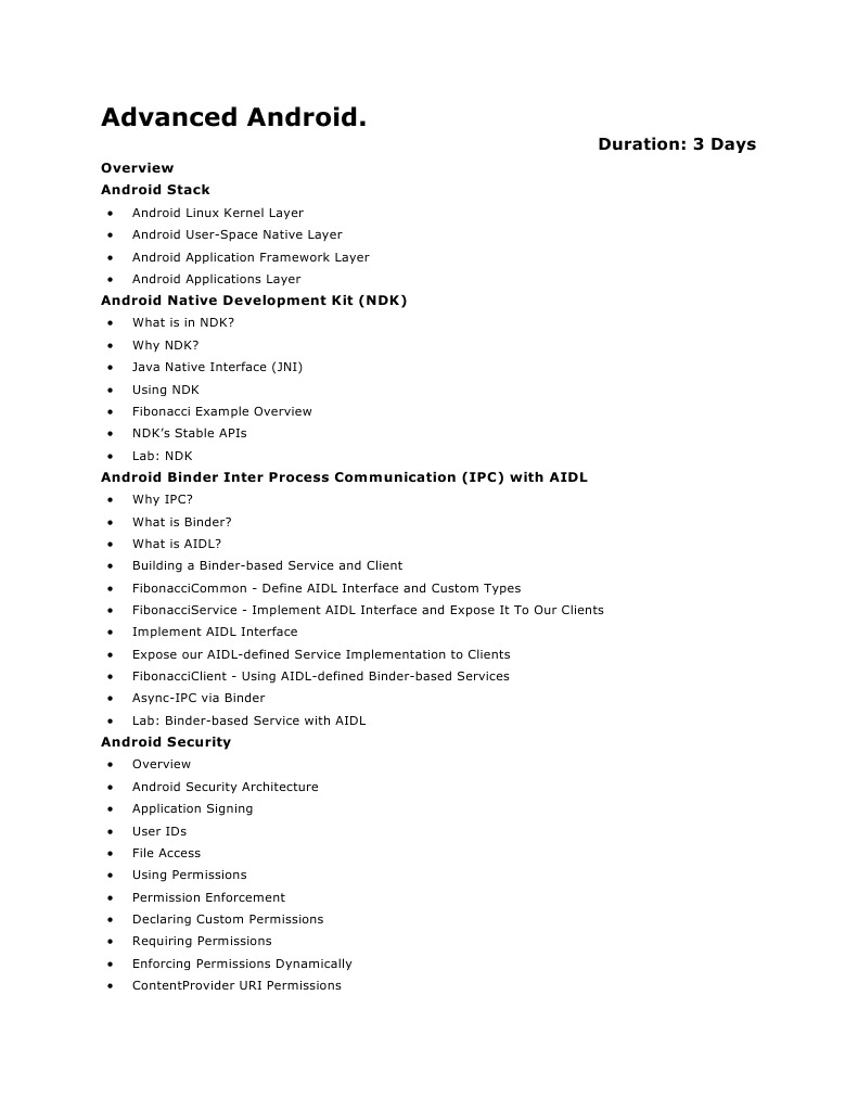 Advanced Android | PDF | Android (Operating System) | Application ...