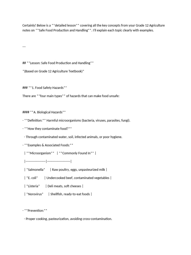 food safety | PDF | Foods | Food Safety