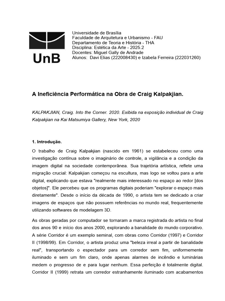 Ineficiência na Arte de Craig Kalpakjian | PDF | Câmera | Pensamento