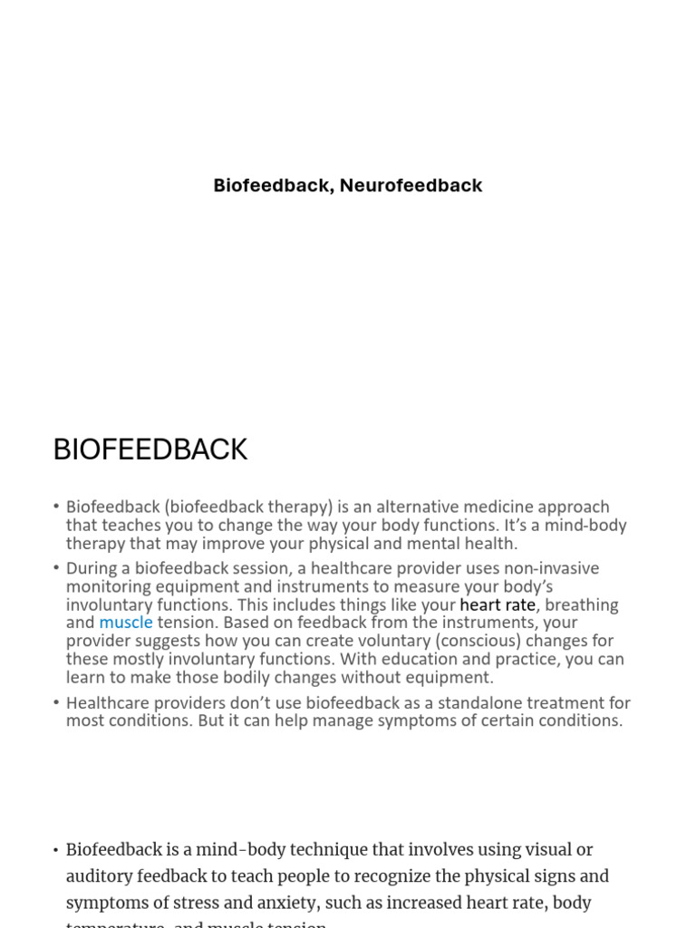 Biofeedback & Neurofeedback | PDF | Neurofeedback | Electroencephalography