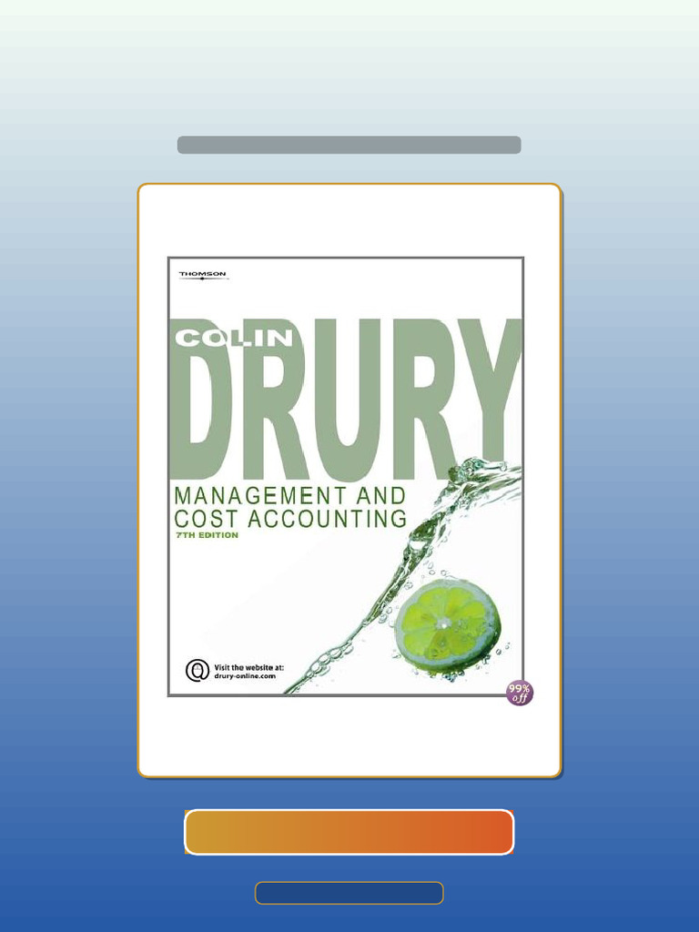 Management Accounting For Business 5th Edition by Drury Ebook and ...
