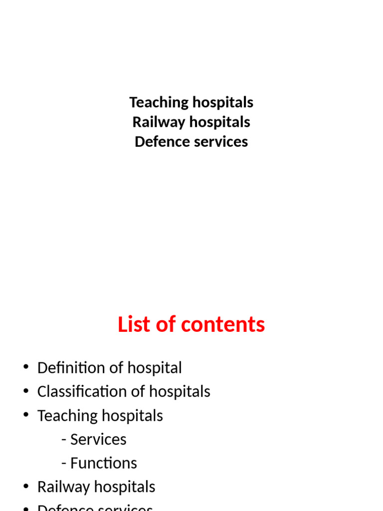 Teaching Hospital | PDF | Hospital | Clinic