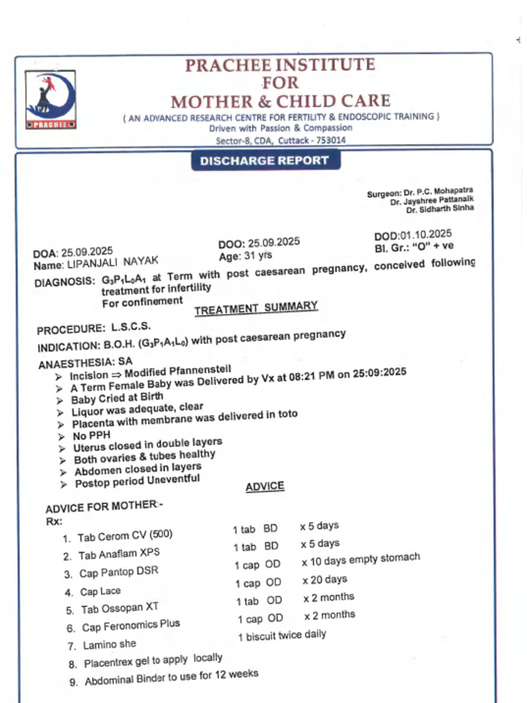 Discharge Report (1) | PDF