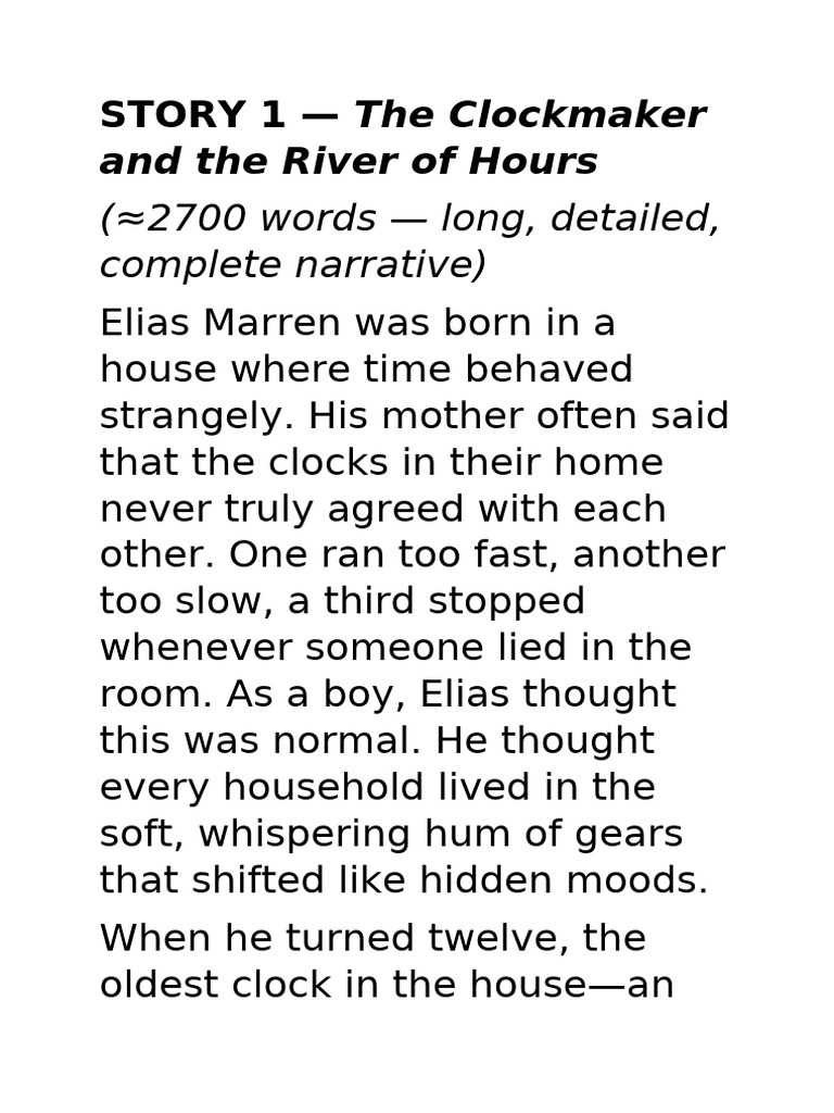 The Clockmaker's Journey Through Time | PDF | Clock | Horology