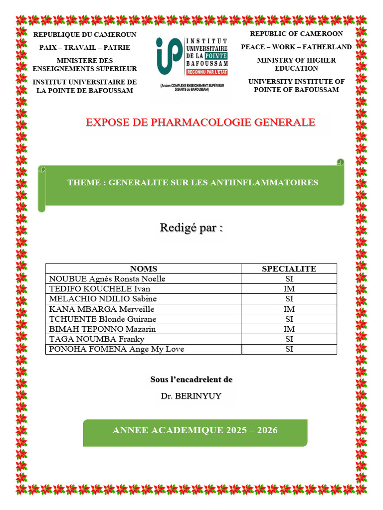 Esposé | PDF | Anti-inflammatoire non stéroïdien | Inflammation