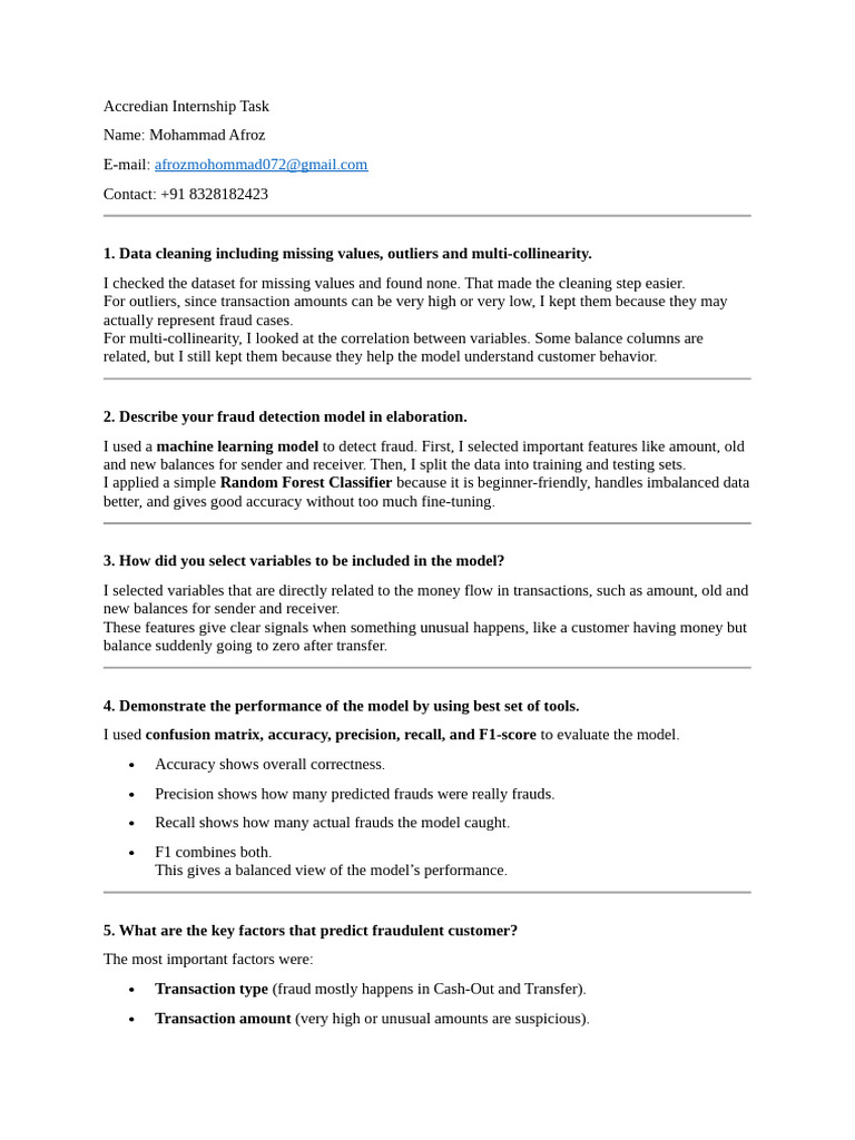 Accredian Internship Task | PDF | Cognitive Science | Information Science