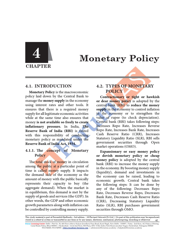 Understanding India's Monetary Policy | PDF | Reserve Bank Of India ...