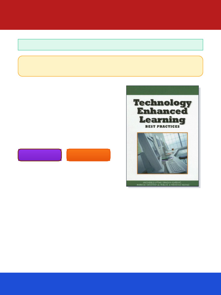Technology Enhanced Learning Best Practices Knowledge and Learning ...