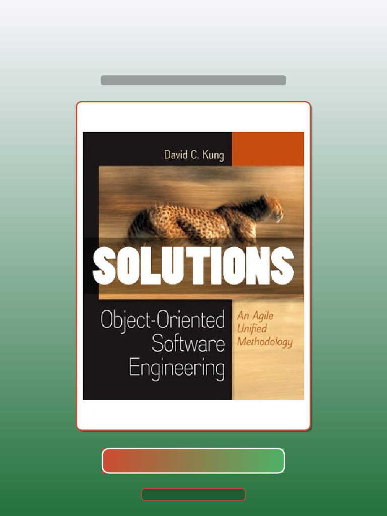 ObjectOriented Software Engineering an Agile Unified Methodology 1st ...