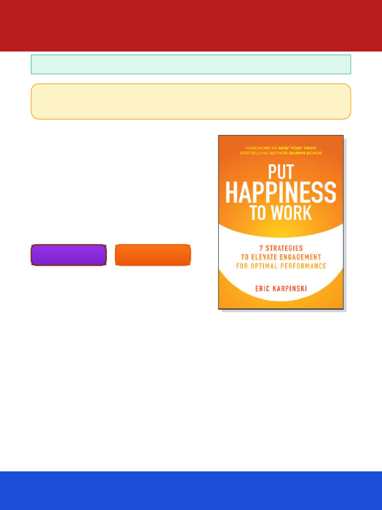Put Happiness To Work 1st Edition Eric Karpinski Ebook Complete Set ...